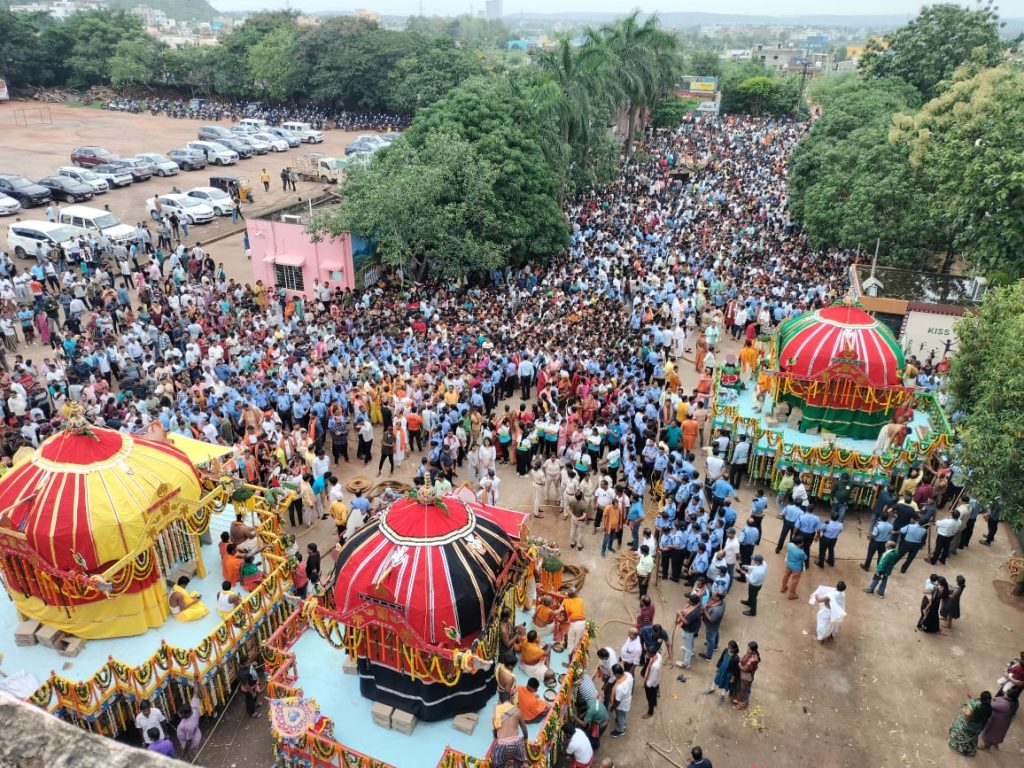 ଶ୍ରୀବାଣୀକ୍ଷେତ୍ର ଘୋଷଯାତ୍ରାରେ ୫୦ ହଜାରରୁ ଉର୍ଦ୍ଧ୍ବ ଭକ୍ତ ସମାଗମ - Prajukti Odisha